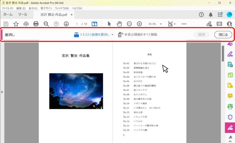 AcrobatでPDFを黒塗り・墨消しにする方法 | Kichzu's