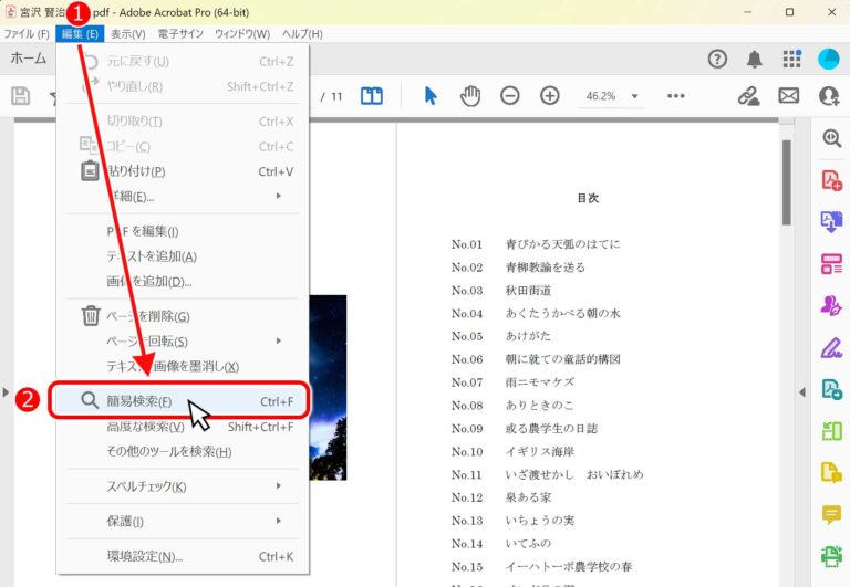 Acrobat/Adobe Readerで文字を調べる・検索する・探す方法 | Kichzu's